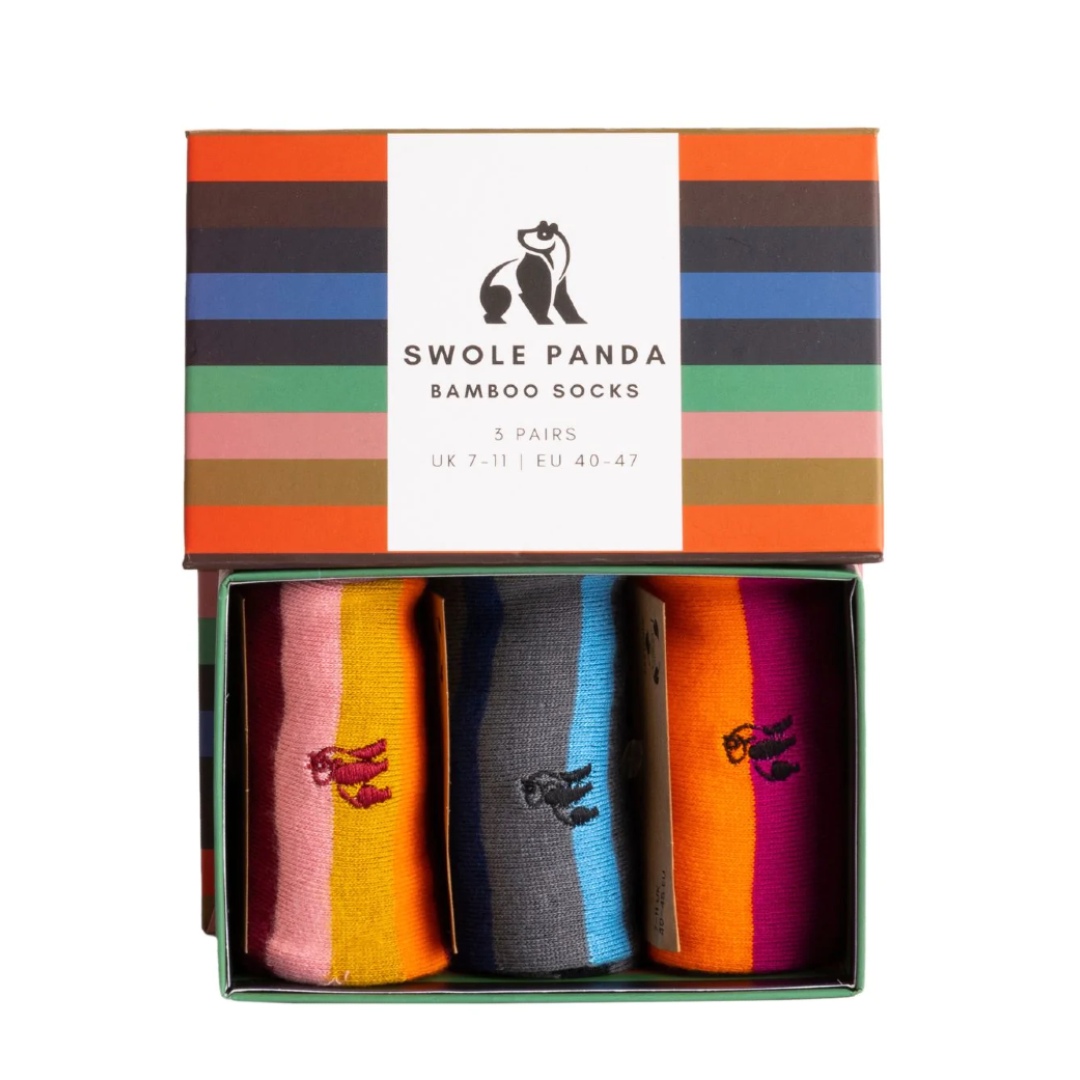 Swole Panda Multi Stripe Gift Box fatfig.co.uk